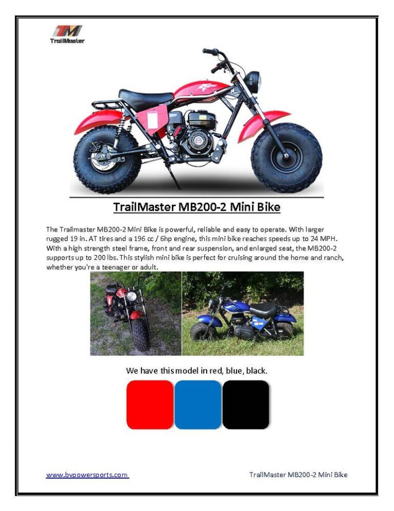 Buy Trailmaster MB200 Mini Bike | Front and Rear Shocks