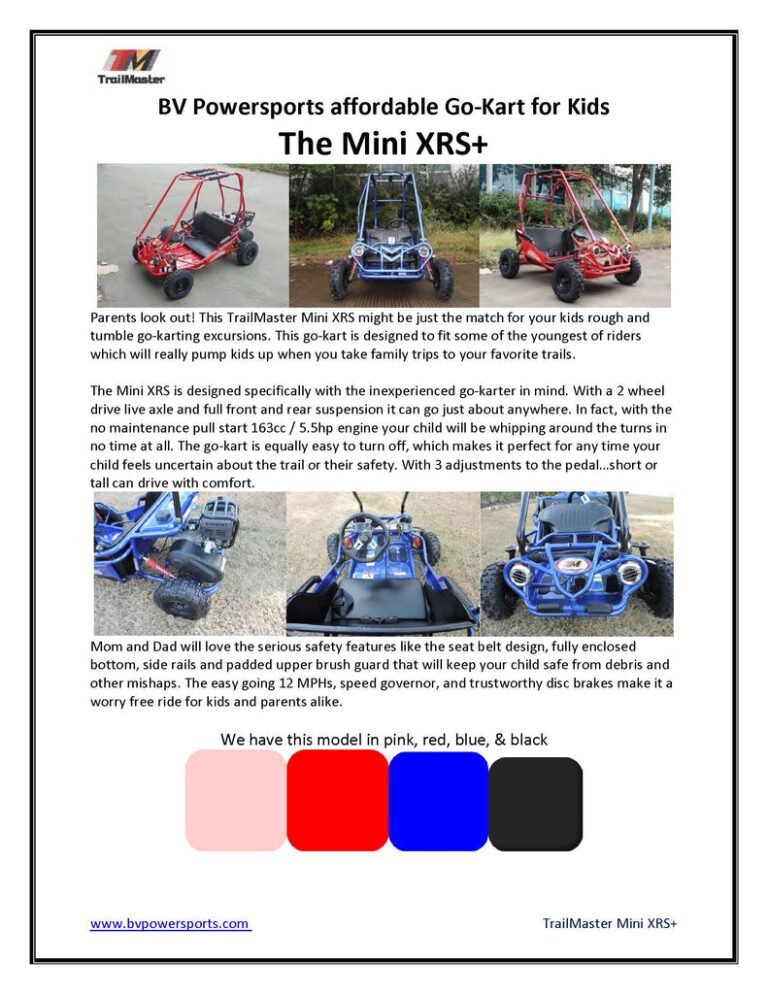 Trailmaster Mini XRS+ 163cc Go-Kart for Kids