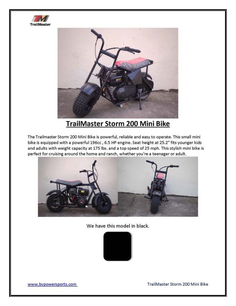 TrailMaster Storm 200 Mini Bike - Perfect for Kids' Adventures